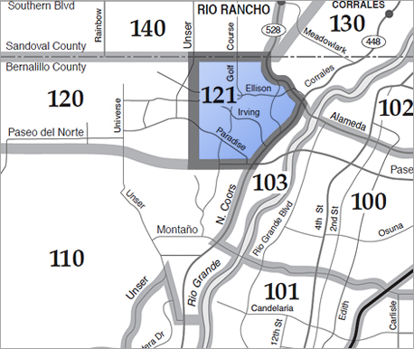 Area 121is located on the west side of Albuquerque. The Area boundaries ...